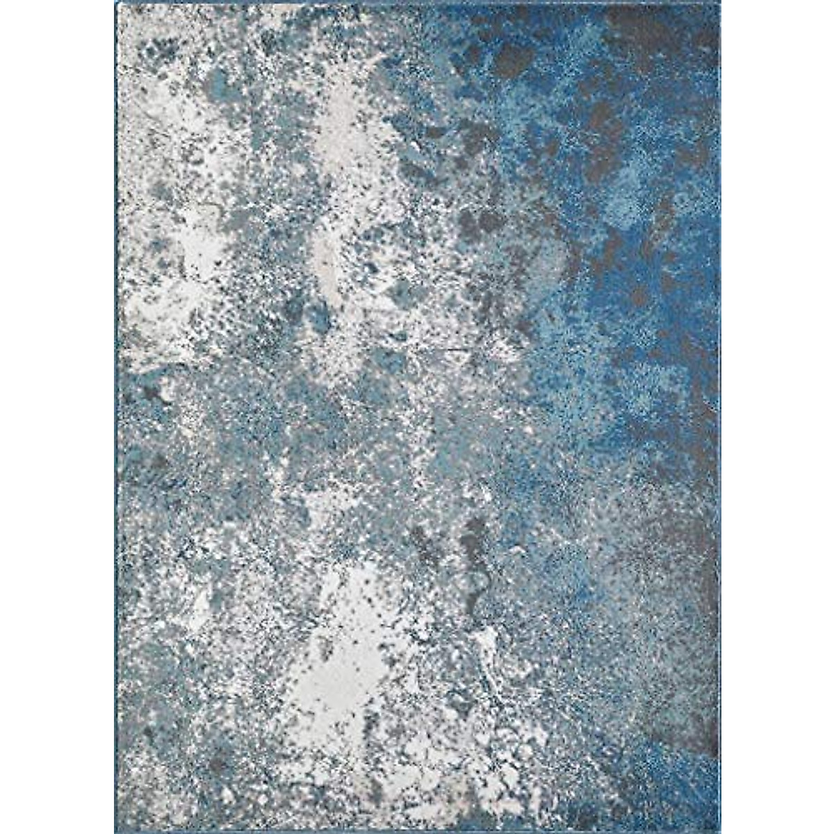 LUXE WEAVERS Modern Abstract Coastal Gray Blue 5x7 Area Rug, Stain Resistant Living Room Carpet