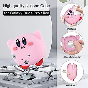 2PACK Cute Case for Galaxy Buds 2 Case (2021)/Galaxy Buds Pro Case (2021)/Buds Live Case (2020),3D Cartoon Kabi&Bubble Gum Silicone Protective Cover for Samsung Buds Pro/Buds 2/Buds Live Charging Case