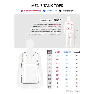 Hat & Beyond Men's Tank Top - Soft Muscle Tee for Boxing & Gym, Medium (Pacific Blue)