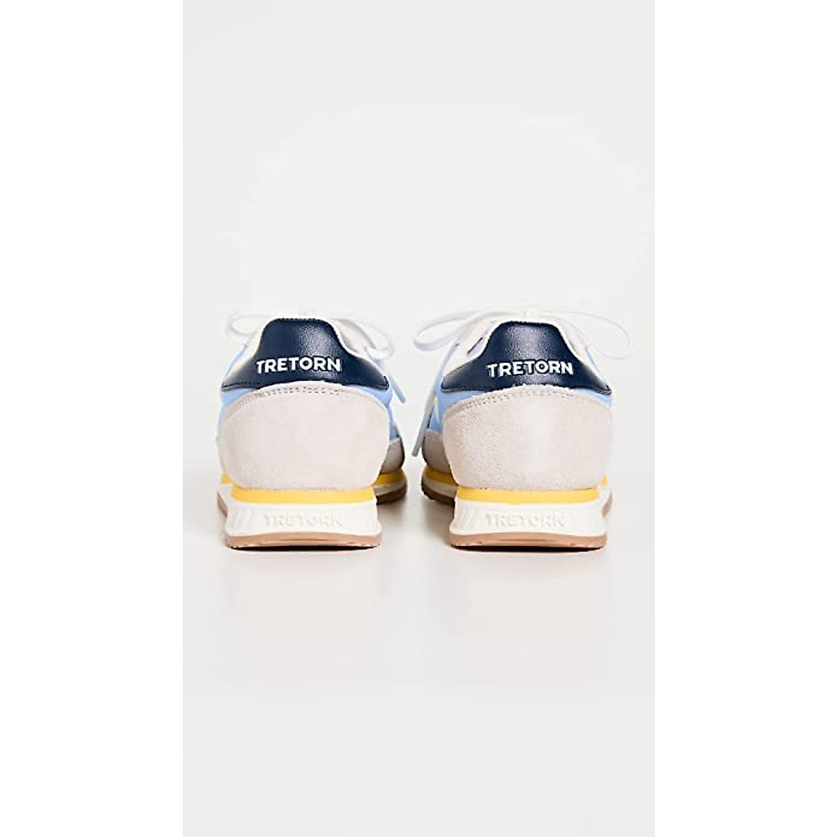 TRETORN Women's Rawlins Casual Lace-Up Sneakers, Light Taupe/Blue/Yellow, 11