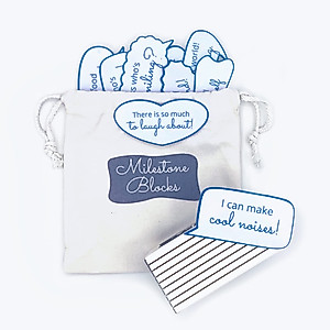 Baby Monthly Milestone Blocks Gender Neutral for Baby Boy and Girl Age Blocks for Photo Props Baby Milestone Blocks with Baby Milestone Board