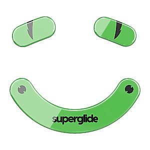 Superglide - Fastest and Smoothest Mouse Feet/Skates Made with Ultra Strong Flawless Glass Super Fast Smooth and Durable Sole for Razer Viper V2 Pro [Green]