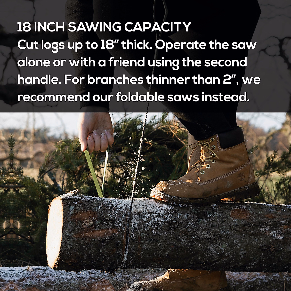Nordic Pocket Saw 36 Inch Pocket Chainsaw with 50 Bi-Directional Teeth for Clearing Trails - Handy Backpacking Saw with Extra Large Nylon Handle Loops - for Survival and Emergency Situations
