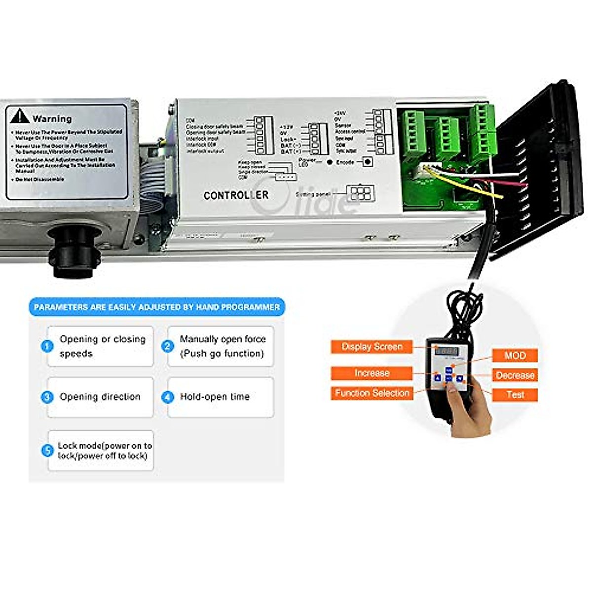 Olideauto Automatic Door Opener WiFi Phone Controlled,Smart Home Electric Swing Door Operators+WiFi Smart Phone Controller+Wireless Push Switch