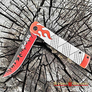 Munetoshi 9” Demon Killer Anime Spring Assisted Folding Pocket Knife Nine Styles Rengoku