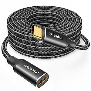 CLEEFUN 10ft USB C Extension Cable, 3.2 Male to Female, 5Gbps Data & 4K Video Sync, 100W Fast Charging for USBC Hub, Laptop, Tablet, Phone