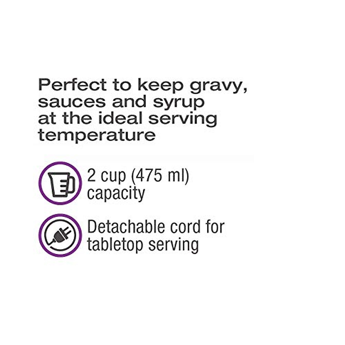 Salton Boat Entertaining Gravy Warmer, Small, White