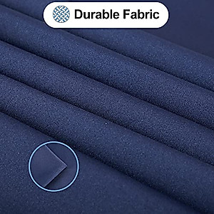 OutdoorLines Waterproof Outdoor Curtains for Patio - Windproof Tab Top Gazebo Curtain Panels - Privacy Sun Blocking Outside Curtain Set for Porch, Pergola and Cabana 54 x 96 inch, Navy Blue, 2 Panels