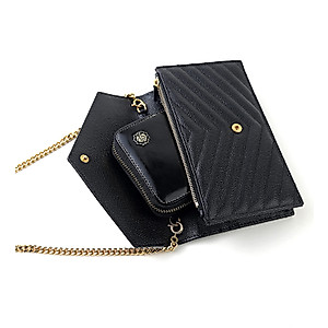 UMODE Small Wallet for Women Genuine Leather Zippered RFID Blocking Card Holder Slim Compact Ladies Bifold Purse with Wristlet