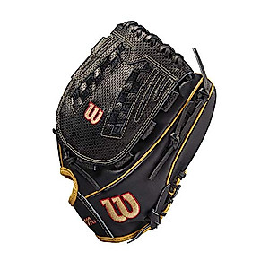 Wilson A2000 Spin Control Fastpitch V125 (Outfield) - Left Hand Throw,12.5",Black, Large, WBW100223125