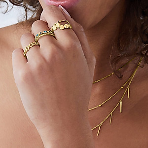 RS Pure by Ross-Simons 0.70 ct. t.w. London Blue Topaz and .30 ct. t.w. Sapphire Geometric Eternity Band. Size 6