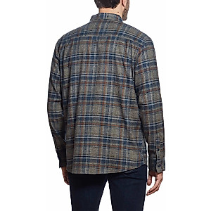 Weatherproof Vintage Mens Flannel Shirt (as1, Alpha, x_l, Regular, Regular, Brown, X-Large)