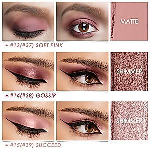 FOCALLURE 3PCS Cream Eyeshadow Stick Sets,Matte and Shimmer Eye Brightener Stick,Light to Dark Pink Eyeshadow Pencil,Long Lasting Waterproof Eye Shadow Highlighter Stick Makeup,Rose Hangover