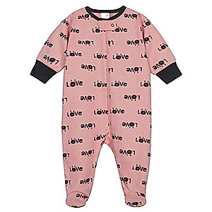Onesies Brand Baby Girls' 4-Pack Sleep 'N Play Footies Multi Pack, Bunny Pink, Newborn