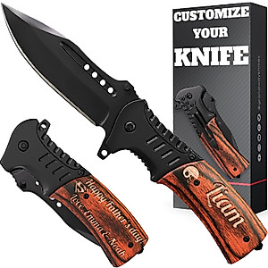 Gifts for men -Pocket Knife - Personalized & Bulk - Customized Folding Knives - Best Gift Idea for New Year Christmas - Gifts for Him Her - Secret Santa for Dad Husband - Stocking Stuffers for Men Women 0207 1 FB NN