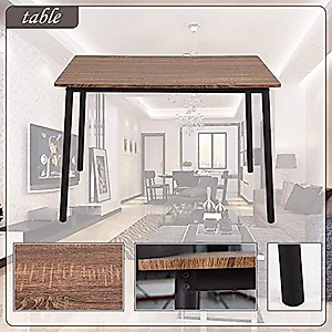 Dporticus 5-Piece Kitchen & Dining Room Sets Rustic Industrial Style Wooden Kitchen Table and Chairs