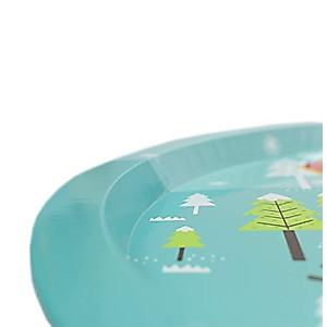 Set Of 3 Holiday Christmas12" Round Serving Tin Trays- Santa, Penguin, & Snowman