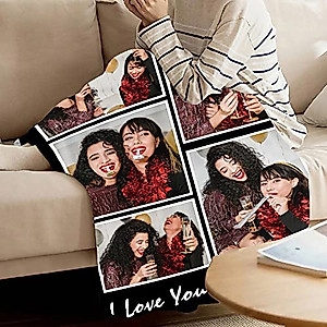 Yofair Gifts for Sister Customized Blankets with Photos Soft Plush Flannel Throw Personalized Blanket Unique Birthday Gifts for Sister from Brother, Sister