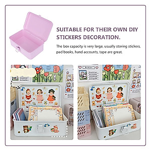 Cabilock 1pc Box Snack Metal Nesting tins Drawer Box Storage Rack Household Trash Box Simple Sundries Holder Storage Container Hinge Tray Mini Hinges Rectangle Jewelry Box Seal