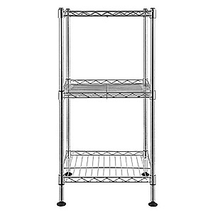KOIECETA 3-Tier Steel Wire Shelving Tower