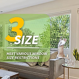 PAWISE Cat Safety Net, Cat Balcony Net Pet Anti-Fall Netting for Window Stairs,Dog Fence Nets Transparent（6m x 3m）