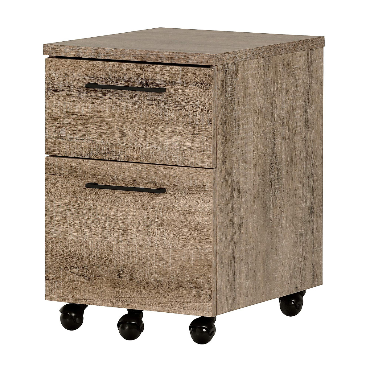 South Shore Interface 2-Drawer Mobile File Cabinet, Vertical, Weathered Oak