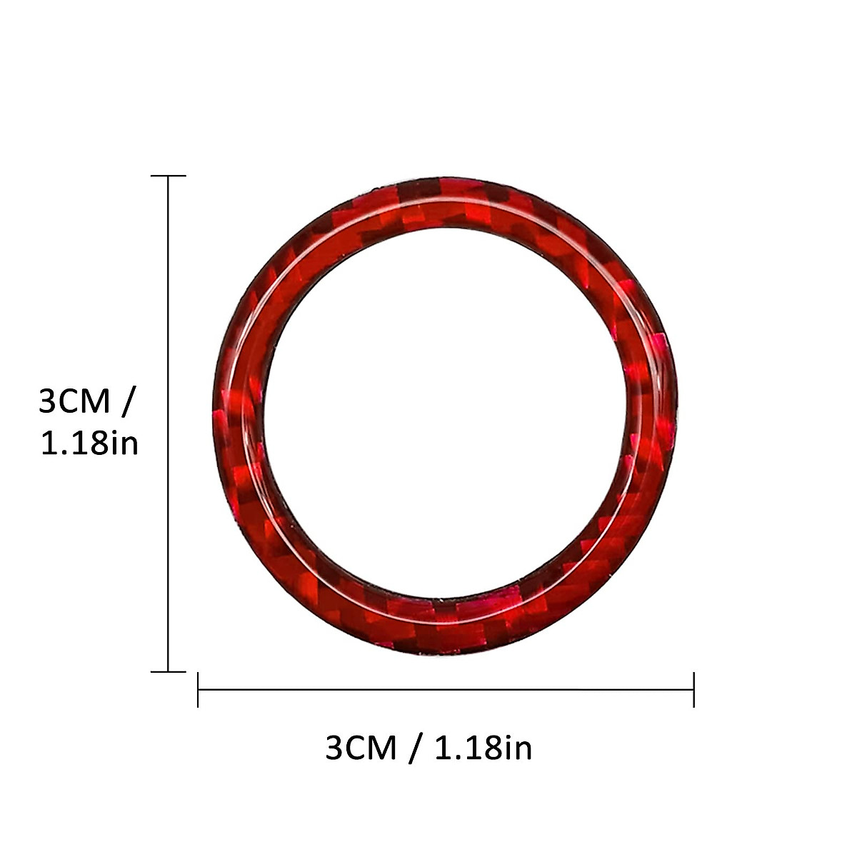 Agulier Engine Start Stop Button Ring Cover Carbon Fiber Keyless One Click Push Start Button Trim Panel Sticker Interior Accessories Decoration for Toyota Supra GR A90 A91 MK5 2019-2022(Red)