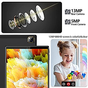 Tablet 10 Inch Android 11.0 Tablet with Keyboard, Dual 2.4+5G WiFi Tablets 64GB Storage 128GB Expandable, 4G RAM 6000mAh Battery Google Certified Tablet Include Keyboard Mouse Case Stylus