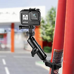 UTV ATV Camera Mount Holder 360°GoPro Roll Bar Mount Accessories Action Cameras Accessory for 1.75"-2" Roll Bar and tube