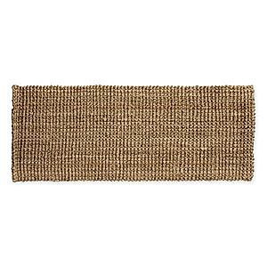 J & M Home Fashions Eco-Friendly Sturdy Rolled Natural Indoor/Outdoor Jute Rug, 22x60", 1-Piece, Natural