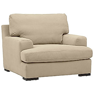 Amazon Brand – Stone & Beam Lauren Down-Filled Oversized Living Room Accent Armchair, 46"W, Fawn