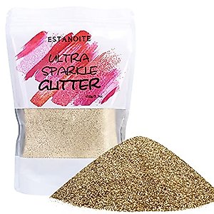 Metallic Fine Glitter, 150g Multipurpose Extra Fine Craft Glitter for Resin Arts and Crafts, Body Nail Art Eye Face Hair, Holographic Glitter for Epoxy Tumbler, Slime Making (Light Gold)