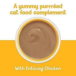 Purina Friskies Pureed Cat Food Topper, Lil’ Shakes With Enticing Chicken - (16) 1.55 oz. Pouches