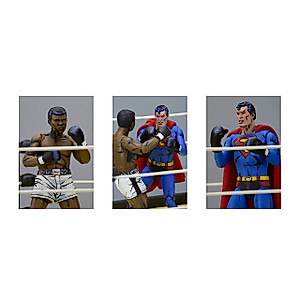 NECA DC Comics Superman vs Muhammad Ali Special Edition Action Figure (2 Pack), 7", multi-colored