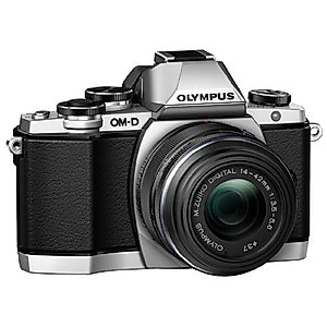 Olympus OM-D E-M10 Mirrorless Digital Camera with 14-42mm 2RK lens (Silver)