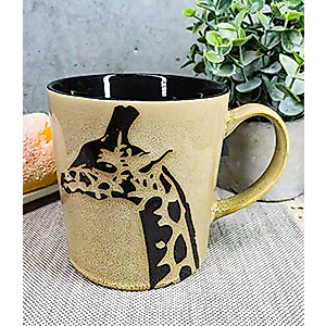 Ebros Ceramic Animal Totem Spirit Long Necked Giraffe Print Drinking Beverage Mug 16oz Drink Coffee Cup Safari Themed Glazed Earthenware Kitchen And Dining Accessory Decor For Giraffes And Wildlife