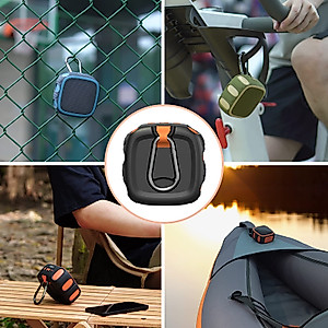 DOSS Waterproof Bluetooth Speaker with Big Sound, 22H Playtime, IP67 Rated Waterproof and Dustproof, Durable Carabiner, Portable Outdoor Speaker for Beach, Camping, Hiking, Backpack, Shower-Blue