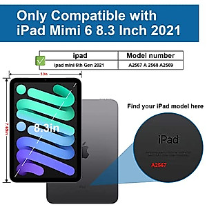 New iPad Mini 6 Case Kids 2021,iPad Mini 6th Generation Case for Kids Built-in Pencil Holder,Heavy Duty Shock Resistant Rugged with 360 Degree Swivel Handle Rugged Case for iPad Mini Case Kids