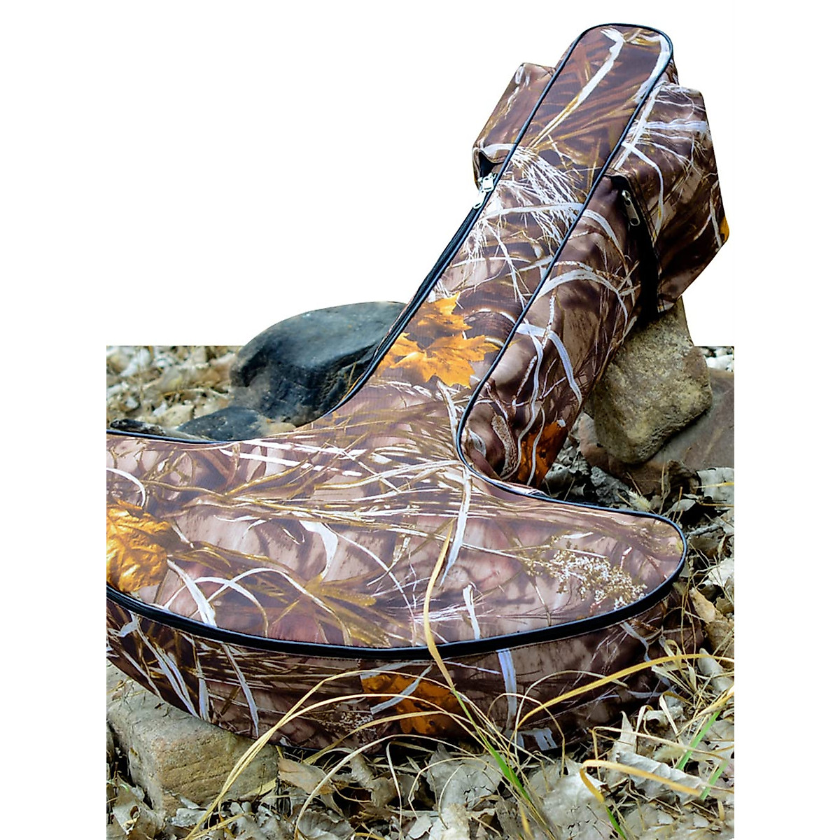 UNISTRENGH Crossbow Soft Case Tactical Archery Cross Bow Bag with Backpack Straps (Reed Camouflage#2, 35.4''L*27.56''W*8.27''D (90X70X21CM))