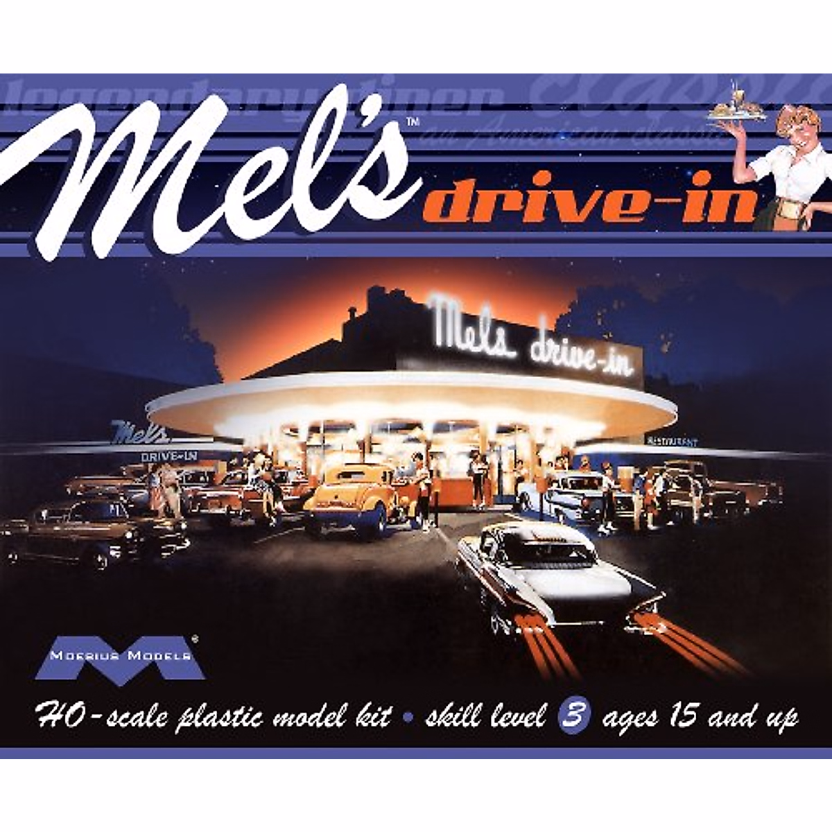 Moebius 1:87 Scale Mels Drive-in Model Kit