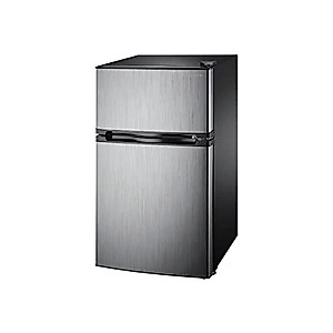 Insignia - 3.0 Cu. Ft. Mini Fridge (NS-CF30SS9) Stainless Steel - New