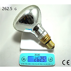 BONGBADA Heat Lamp Bulb P40 2 Pack Red Infrared Glass Lamp Bulb for Food Service, Brooder Bulb, Chicks, Pet, Bathroom, Light Therapy, Reptiles and Amphibian Use E26 Base (Clear, 125W)