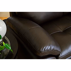 Abbyson Living Leather Sectional, Brown