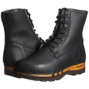 Woody Men's Classic Mid Calf Boot, Smooth Leather Embossed Nero, 9