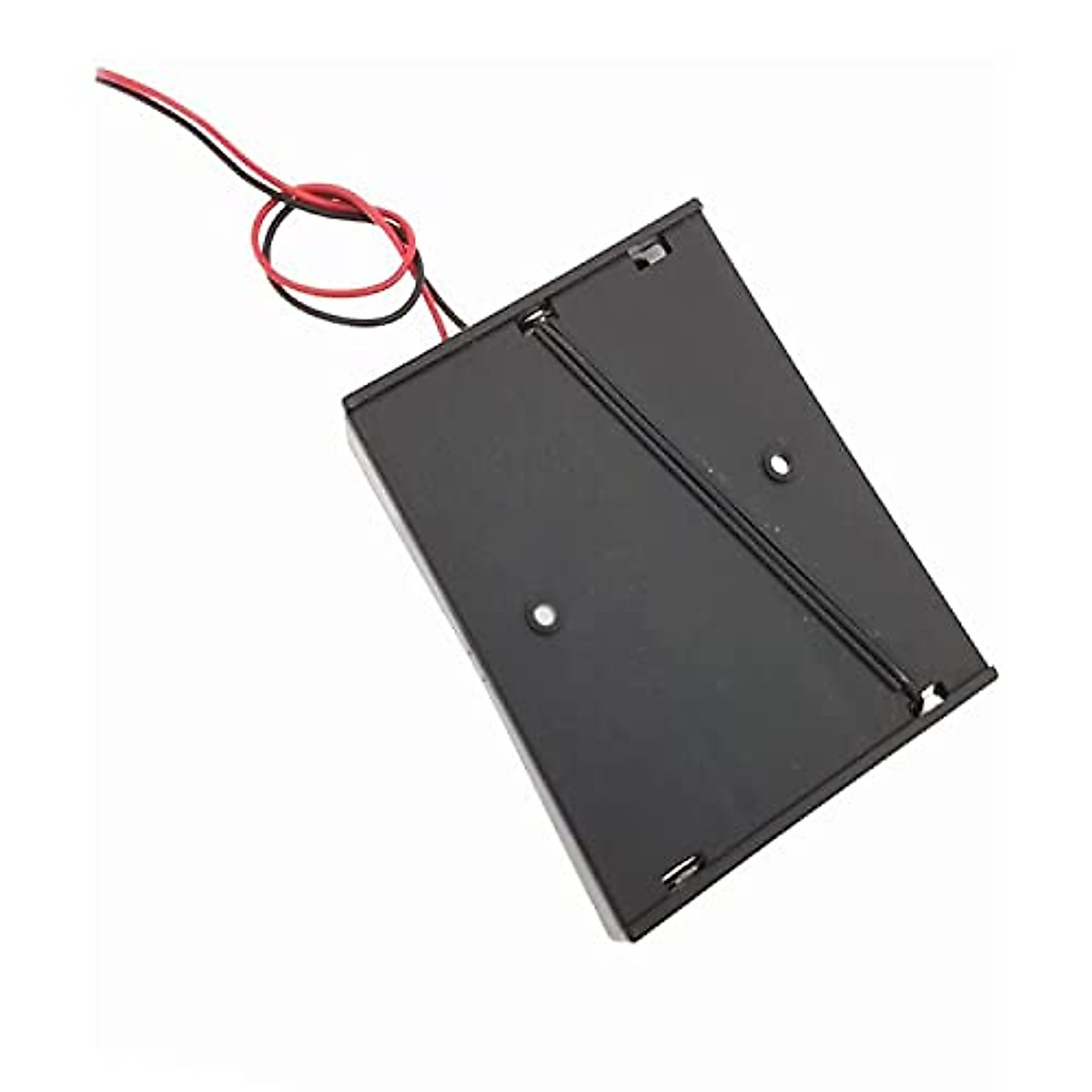 AIMPGSTL 18650 Battery Holder Bundle with Wire,4PCS 18650 Battery Holder Case 3.7V, 4 x 3.7V Series DIY Battery Storage Boxes, 4 Slots Black Plastic Batteries Case for 18650 Battery