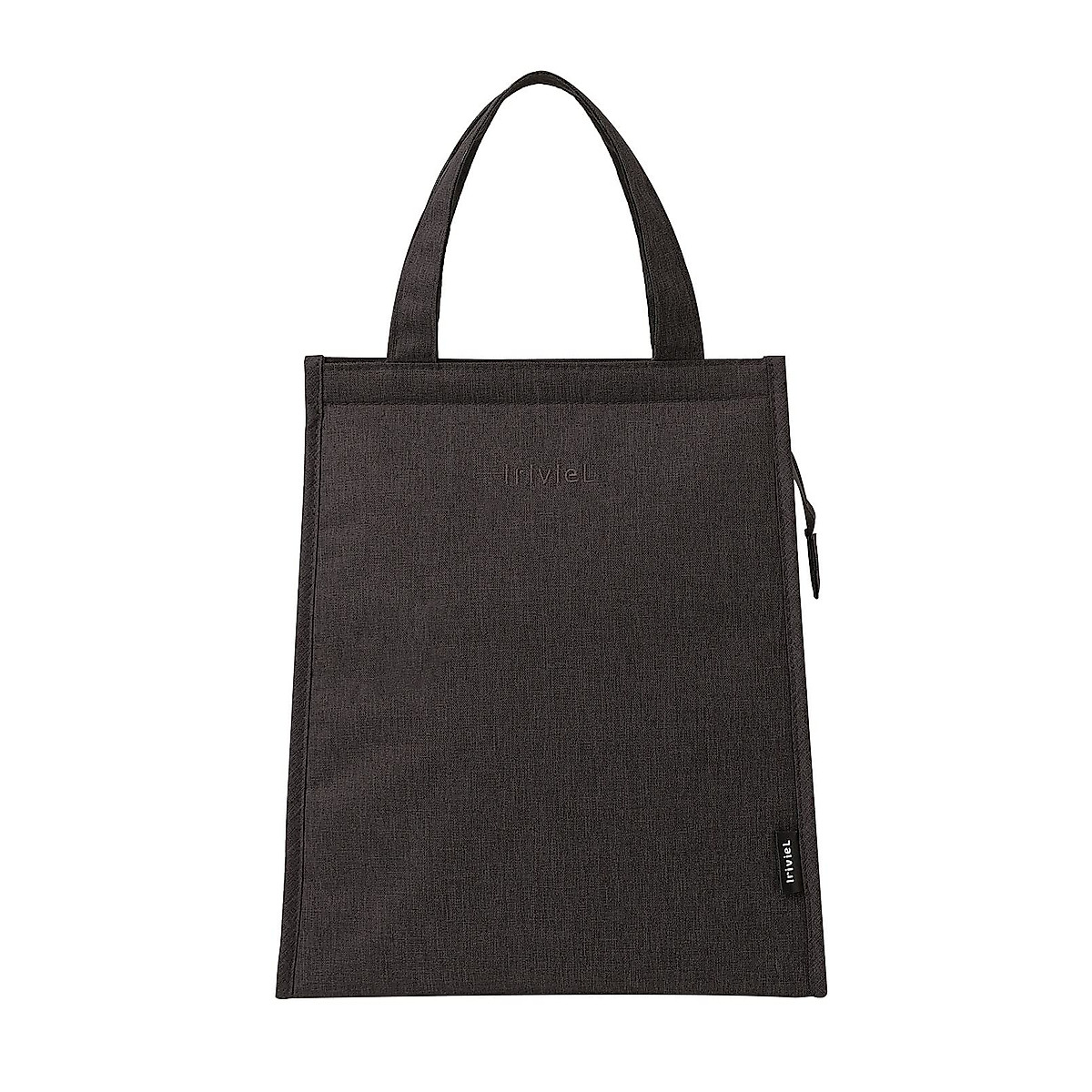 Black Lunch Bag for Men - Insulated Lunch Bags for Women Lunch Bag Tote with Zipper Lunch Tote Bag for Women Simple Lunch Box Reusable Insulated for Men Lunch Bags Small Adult Lunch Box Tote Bag
