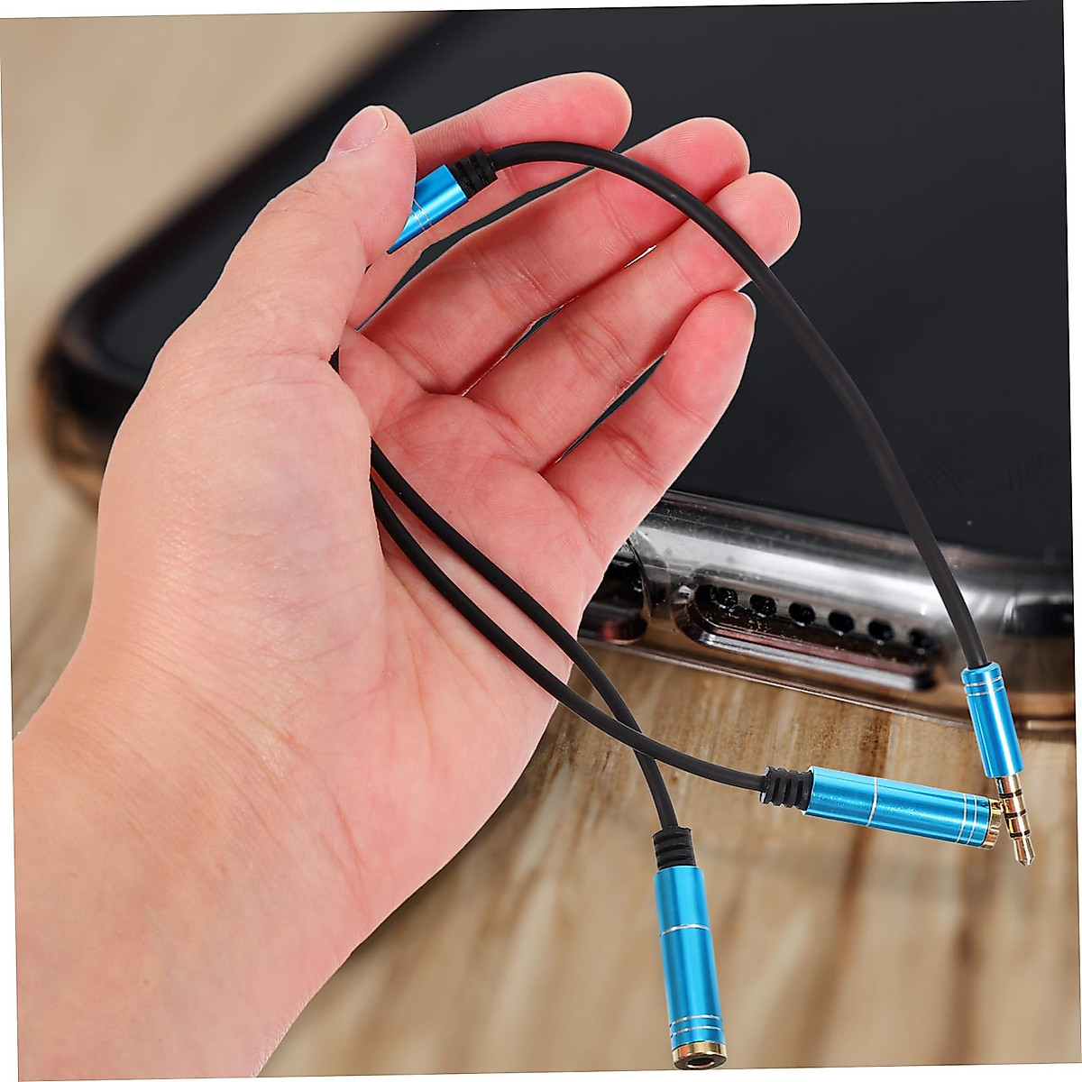 Audio Adapter Cable Splitter Cable for Earphones Earphone Splitter Y Splitter Cable Headset Splitter Headphone Mic y Adapter Cable Splitter Cable for Headphones Audio Splitter