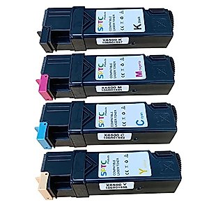 SPTC Compatible 106R01594/95/96/97 Toner Cartridge Replacement for Xerox Phaser 6500N 6500 6500DN WorkCentre 6505 6505N 6505DN Printers Toner 4 Set