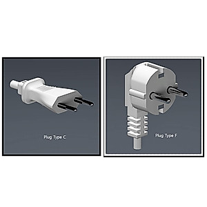 Ecotrees Travel Small European to US Plug Adapter 220v to 110v Travel Adapter Set of 2 / Plug Type C or Plug Type F to Type A (US Standard)/ None Power Convert