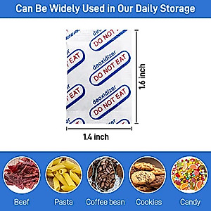 VXYW 50 Packets 300cc Oxygen Absorbers for Food Storage, Food Grade Individually Wrapped O2 Absorbers for Mylar Bags Mason Jars (5 Packets of 10 Bags)
